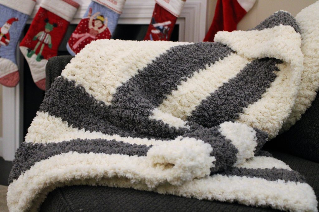 Crochet Fleece Blanket - Mason Jar Yarn Designs