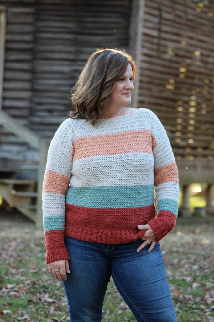 The Autumn Hues Striped Sweater - Mason Jar Yarn Designs