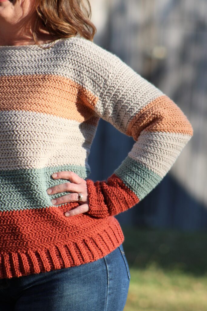 The Autumn Hues Striped Sweater - Mason Jar Yarn Designs