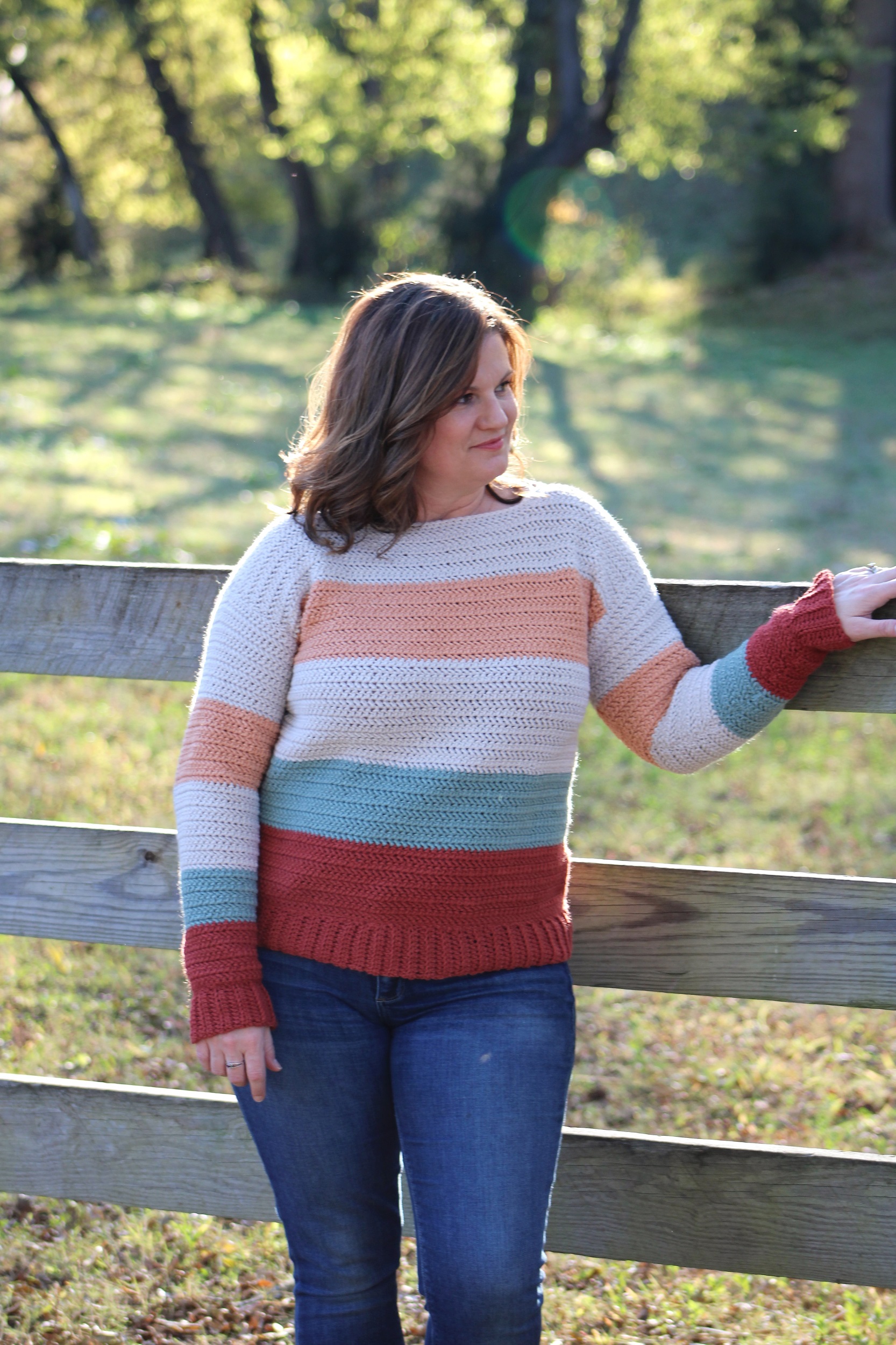 The Autumn Hues Striped Sweater - Mason Jar Yarn Designs