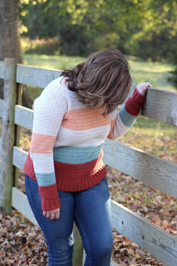 The Autumn Hues Striped Sweater - Mason Jar Yarn Designs