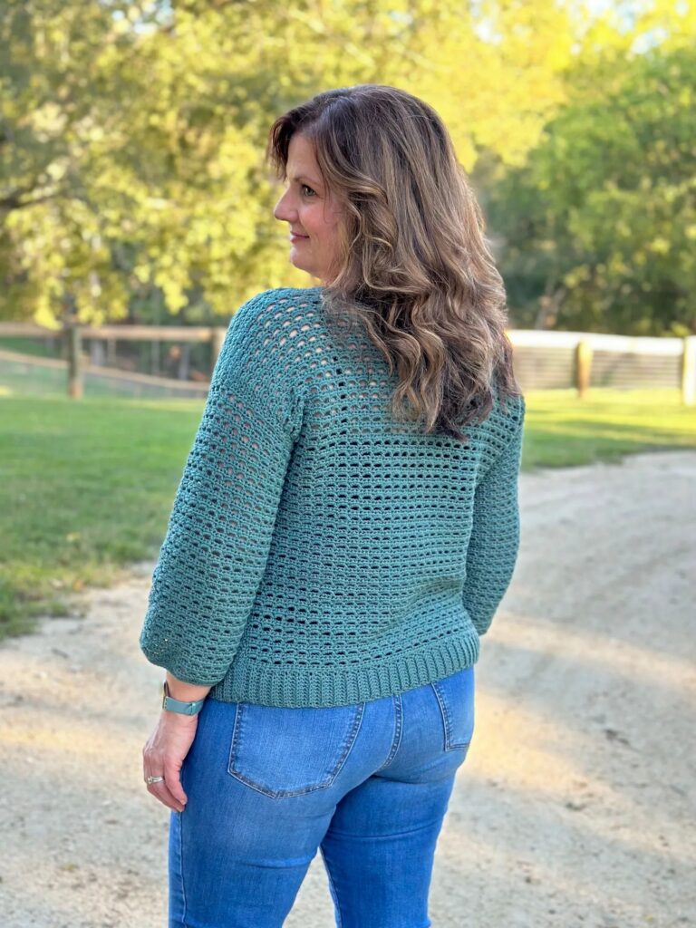 Lightweight Crochet Sweater - The Sylvan Sweater - Mason Jar Yarn Designs