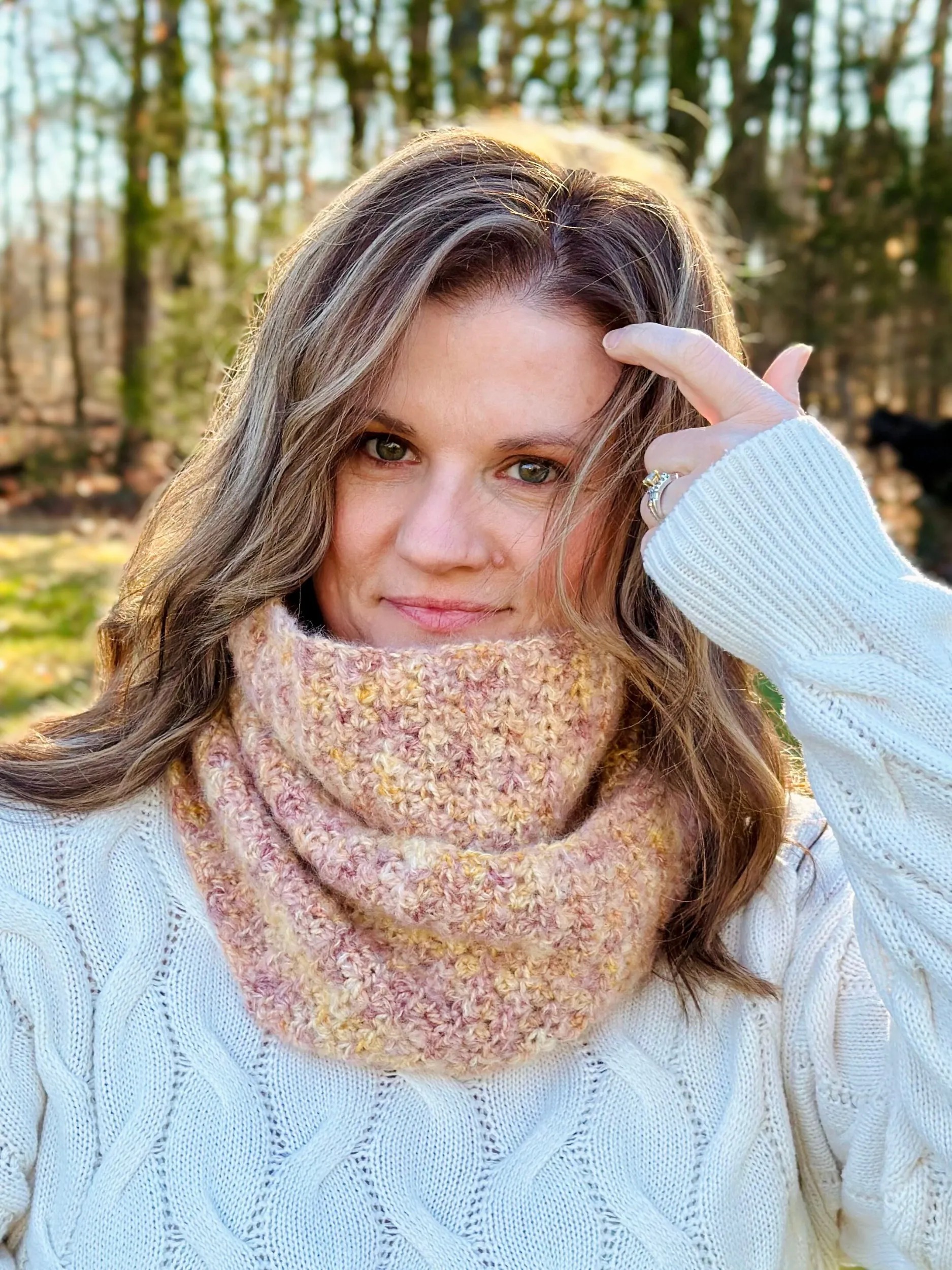 Crochet Infinity Cowl - The Dreamer Cowl - Mason Jar Yarn Designs